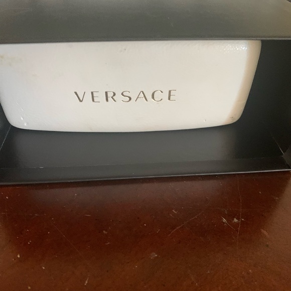 Versace | Accessories | Versace White Sunglasses Case Bundle Black Box ...
